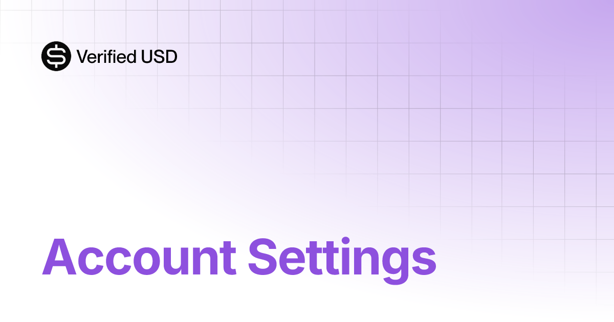 Account Settings | USDV