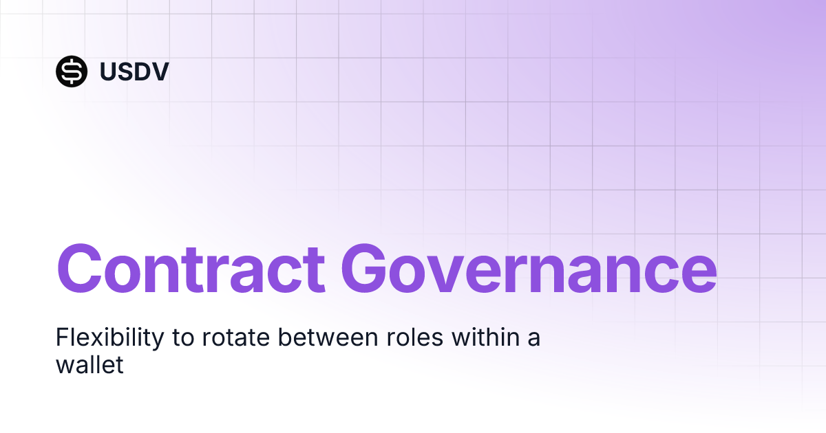 Contract Governance | USDV